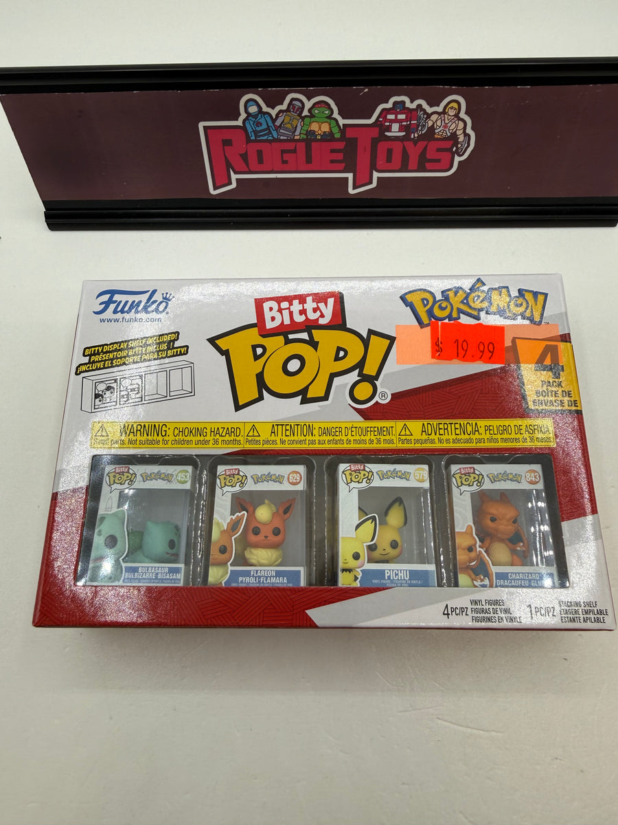 Funko Bitty POP! Pokémon 4-Pack Bulbasaur / Flareon / Pichu / Charizar ...