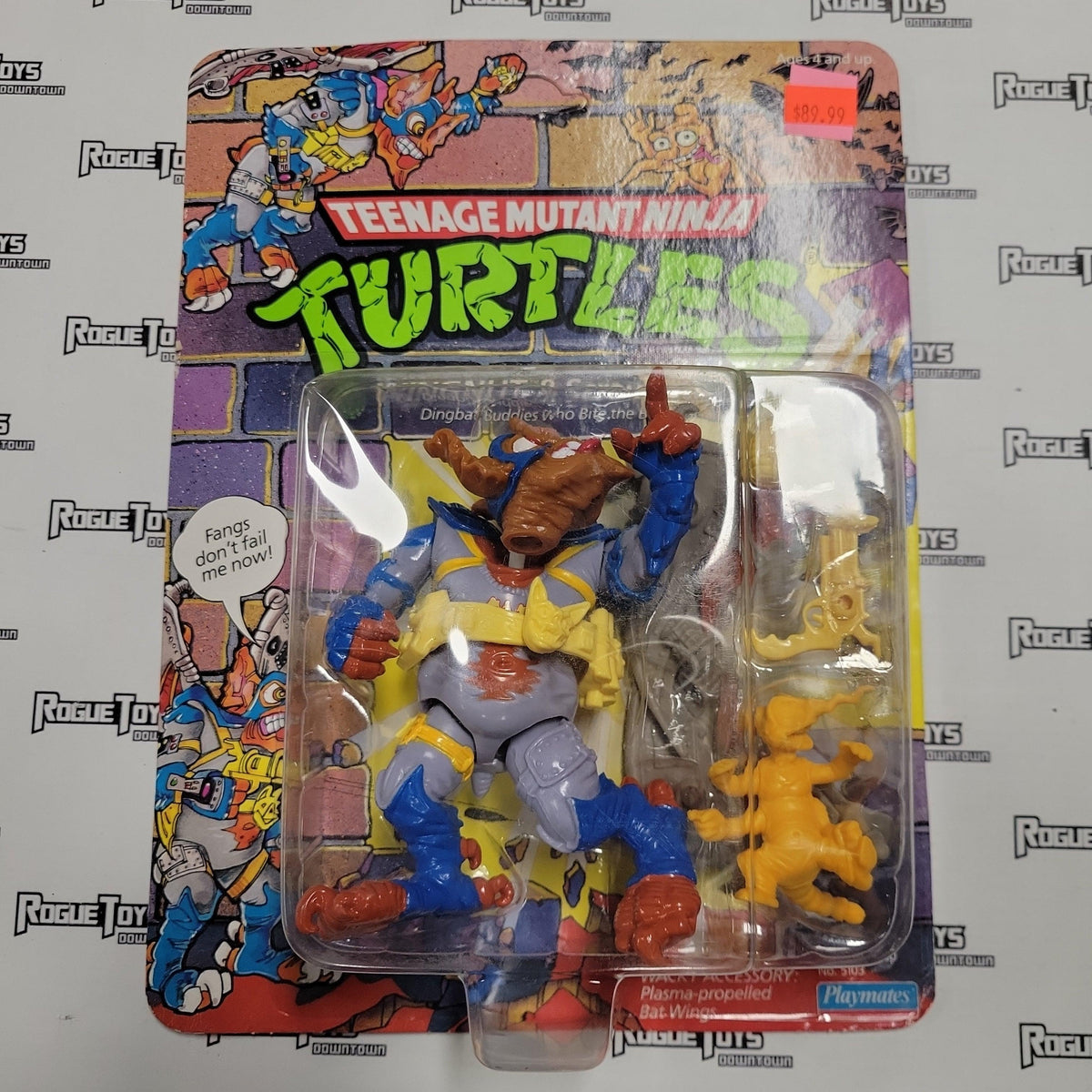 PLAYMATES Vintage TMNT, 1990, Wingnut & Screwloose| Rogue Toys
