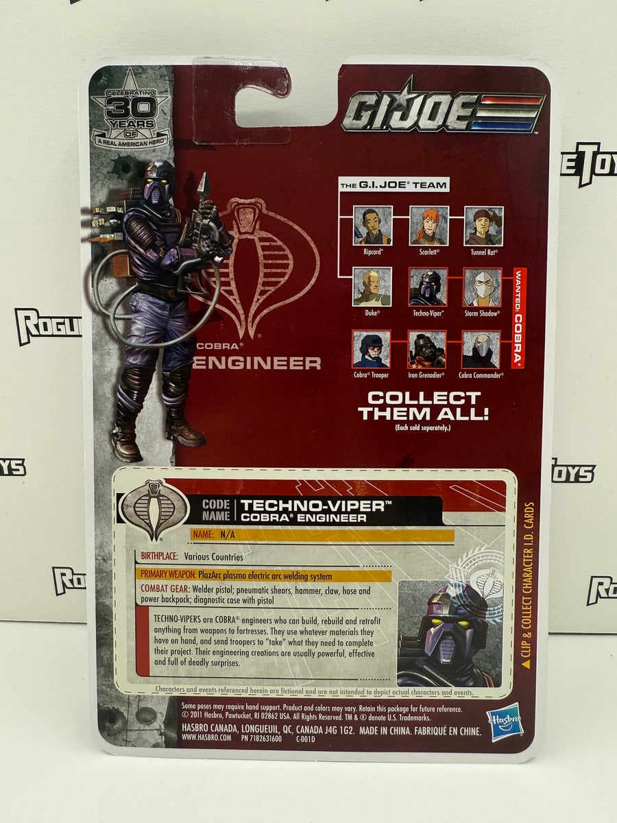 Hasbro G.I. Joe 30th Anniversary Techno-Viper Cobra Engineer| Rogue Toys