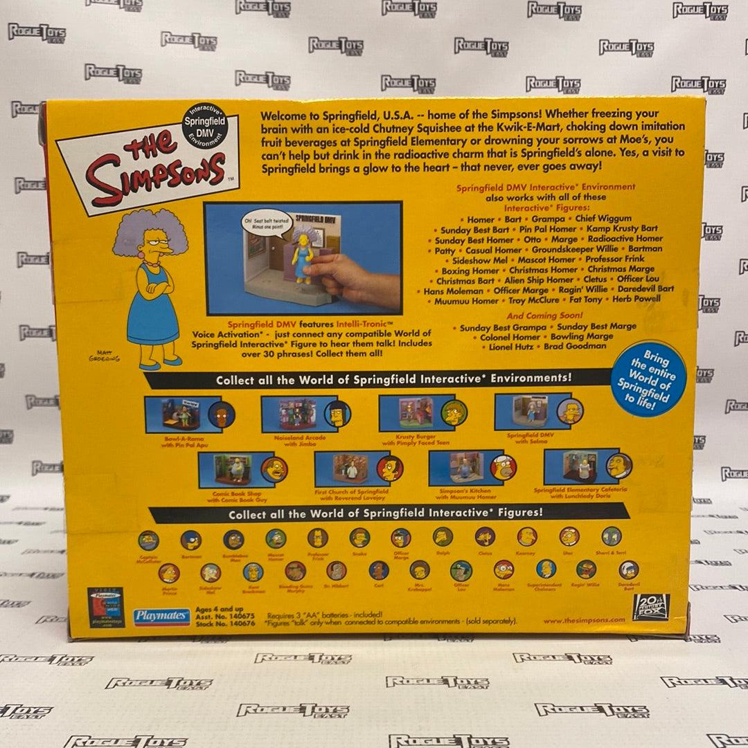 Playmates The Simpsons Interactive Environment Springfield DMV w/ Selm ...