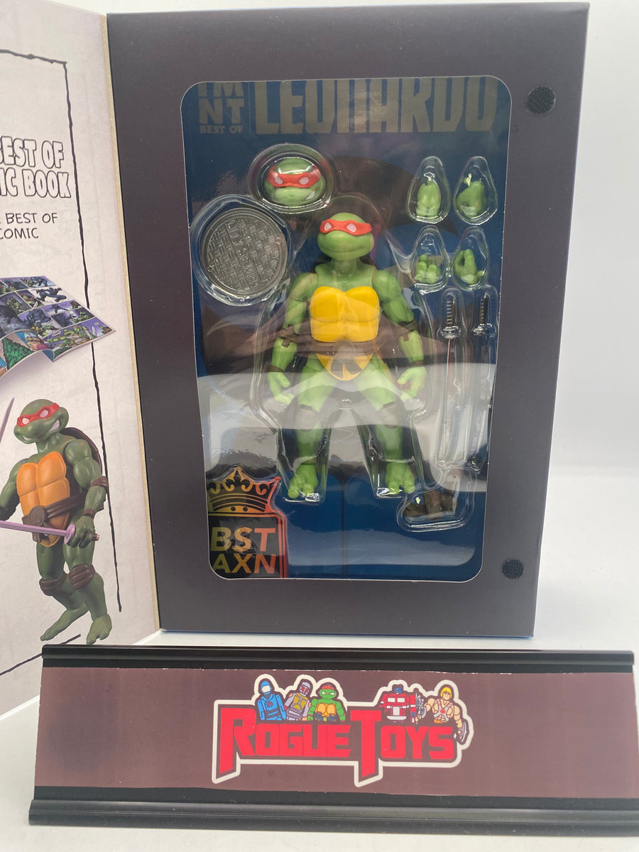 BST AXN Teenage Mutant Ninja Turtles Leonardo Comic Book + Action Figu ...