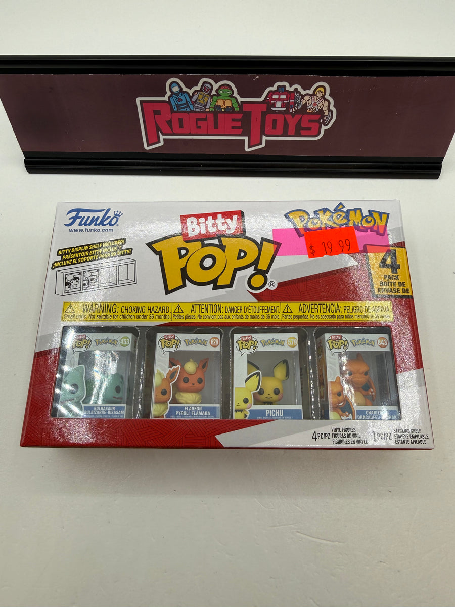 Funko Bitty POP! Pokémon 4-Pack Bulbasaur / Flareon / Pichu / Charizar ...