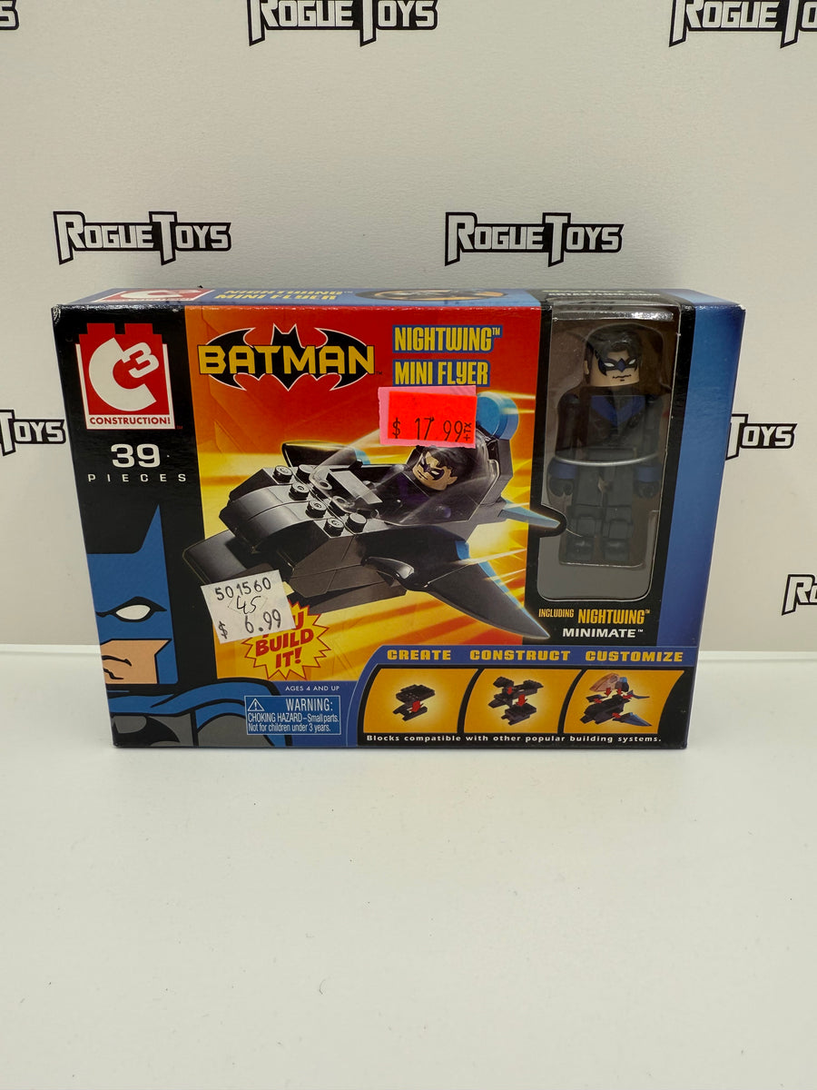 Jakks Pacific C3 Construction DC Batman Nightwing & Mini Flyer| Rogue Toys
