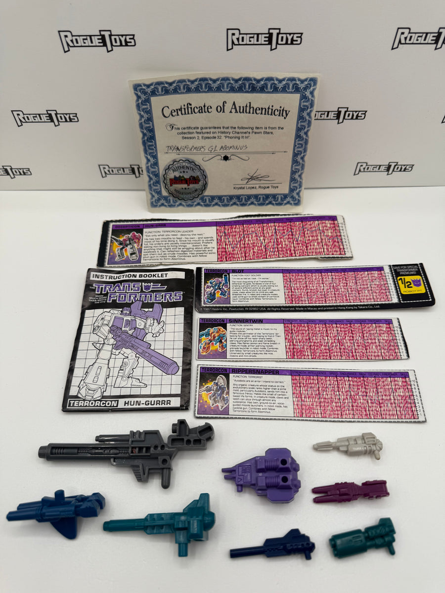 Hasbro Transformers G1 Combiners Decepticon Abominus| Rogue Toys