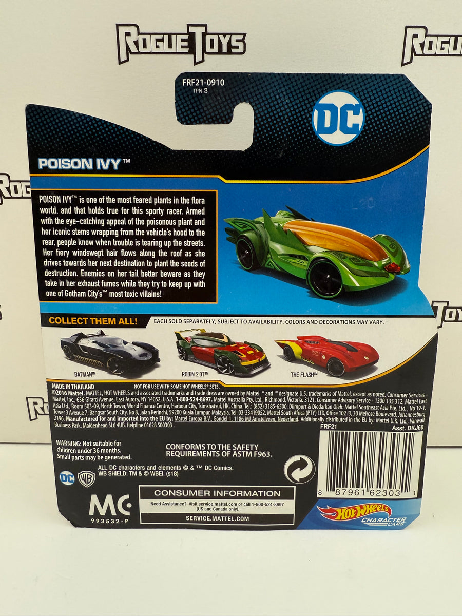 Mattel Hot Wheels Character Cars DC Poison Ivy| Rogue Toys