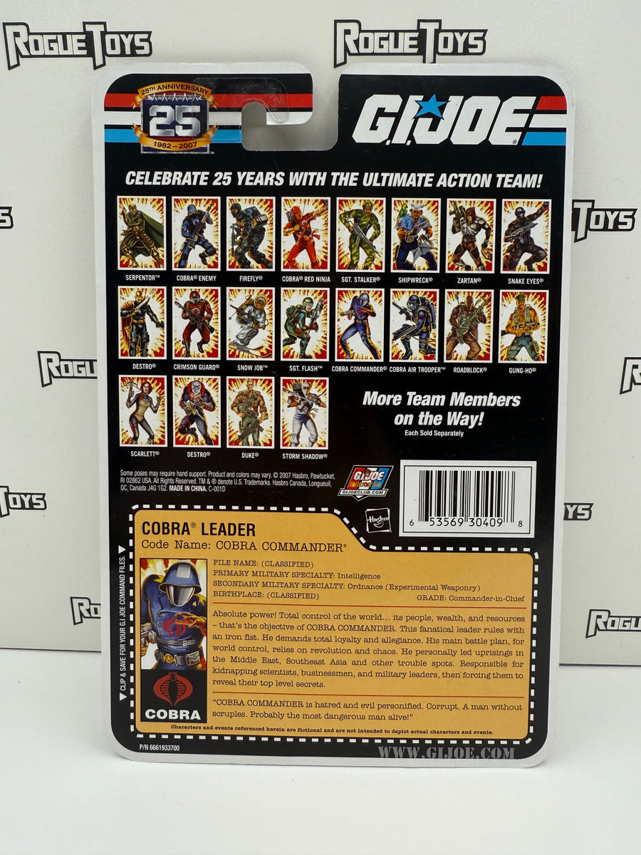 Hasbro G.I. Joe 25th Anniversary Cobra Enemy! Cobra Leader Cobra Comma ...