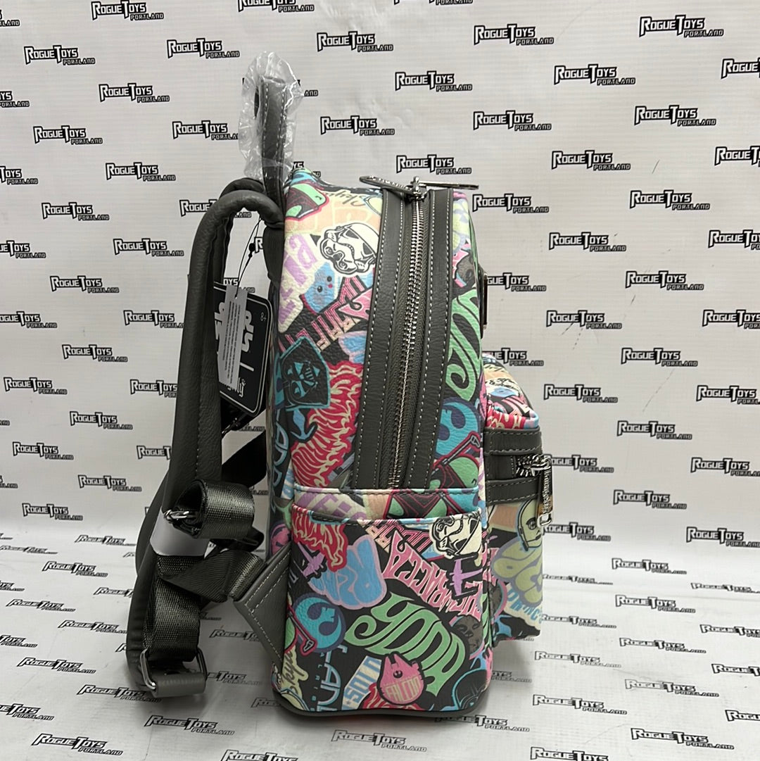 Loungefly Star Wars Pastel Sticker Mini Backpack| Rogue Toys