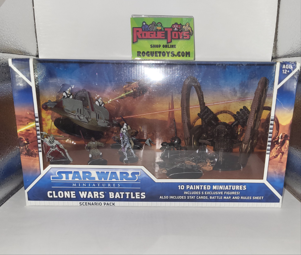 Star Wars Miniatures- Clone Wars Battle Scenario pack| Rogue Toys
