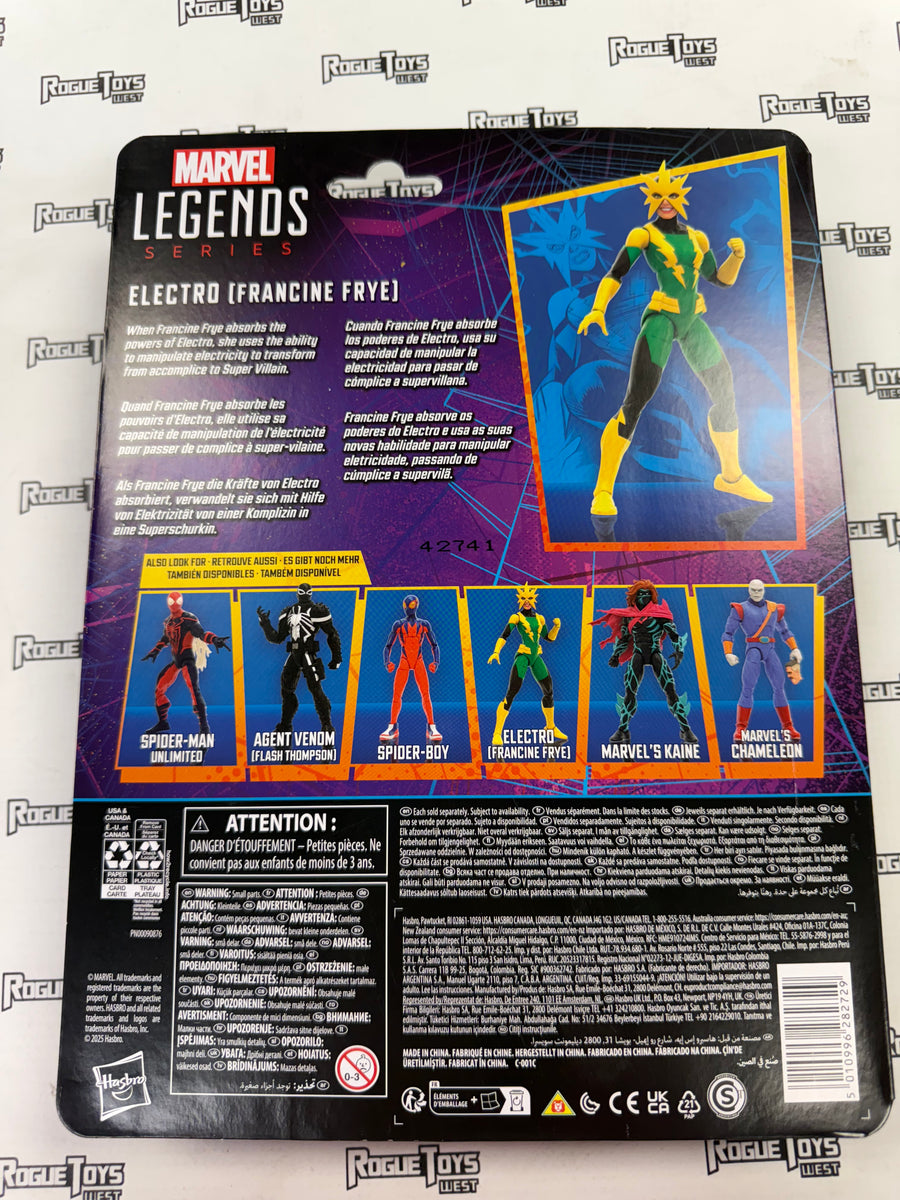 HASBRO Retro Spider-Man Marvel Legends Electro (Francine Frye)| Rogue Toys