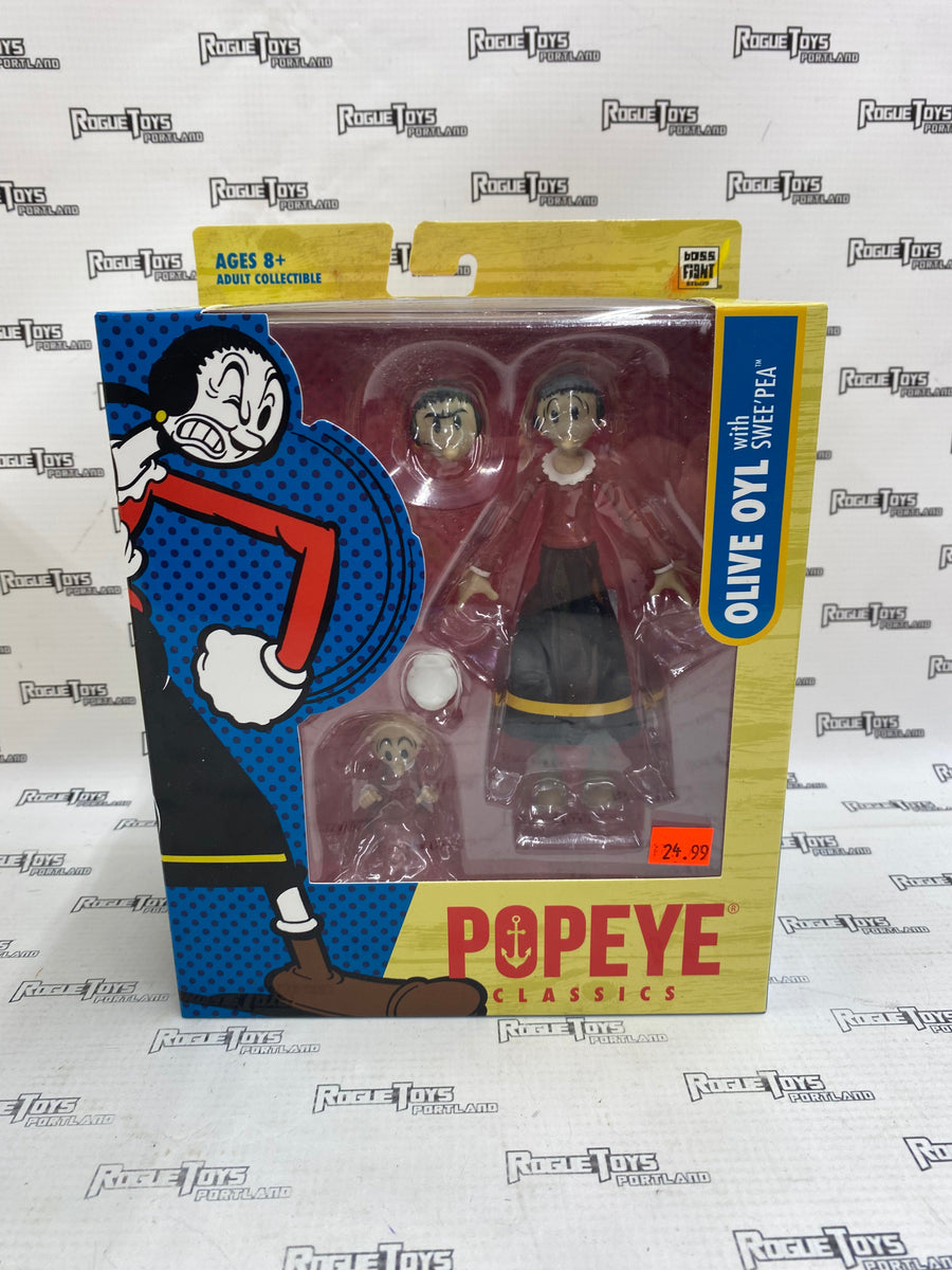 Boss Fight Studios Popeye Classics Olive Oyl with Swee’ Pea| Rogue Toys