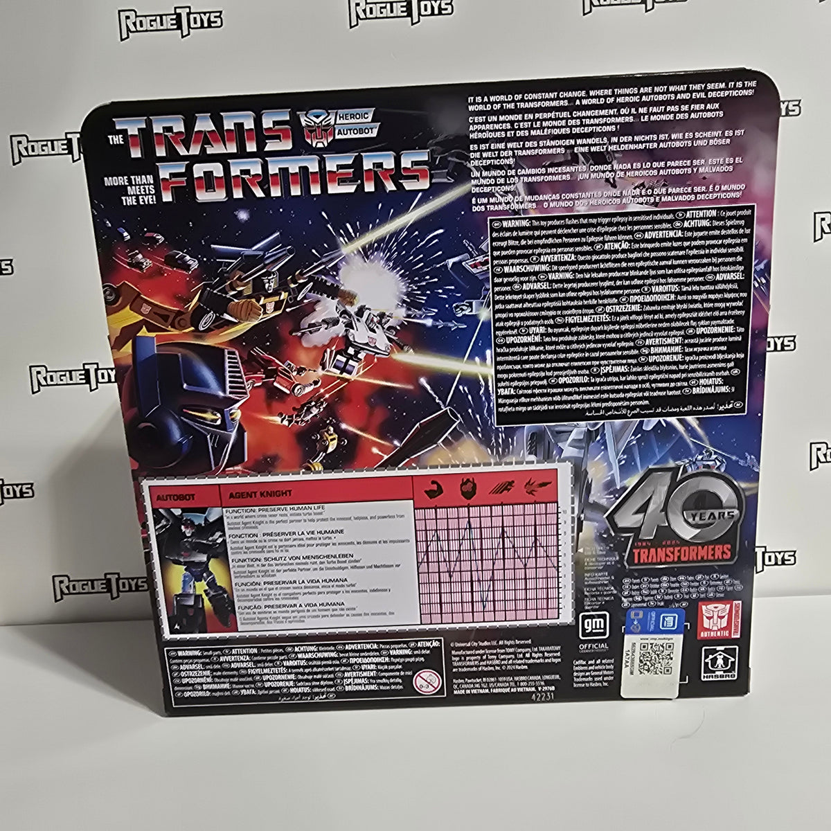 Hasbro Transformers x Knight Rider Crossover- Agent Knight| Rogue Toys