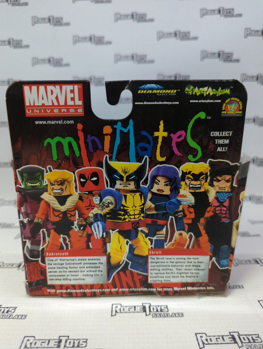 Diamond Select Marvel Universe Minimates Wolverine Sabertooth & Skrull ...